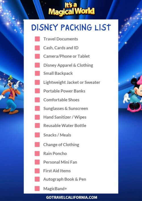 What to Pack for Disneyland - Go Travel California